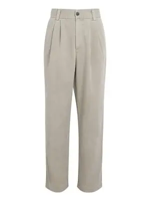 AGOLDE Cotton Pleated Slater Trousers - Grey