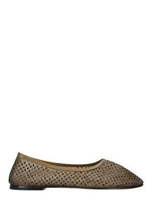 Dear Frances Embellished Balla Ballet Flats - Brown