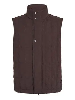 Stone Island Ghost Piece Econyl Padded Gilet - Brown