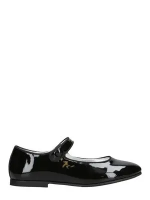 PAPOUELLI Patent Leather Angelica Mary Janes - Black
