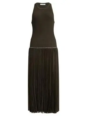 Alaïa Knitted Maxi Dress - Green