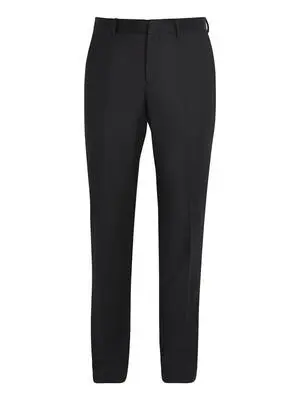 Emporio Armani Virgin Wool Tailored Trousers - Black