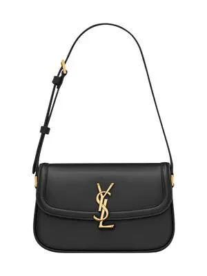 Saint Laurent Mini Leather Solferino Satchel - Black