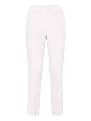 Brunello Cucinelli Crepe Cady Slim Trousers - White