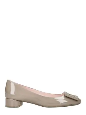 ROGER VIVIER Patent Leather Ballet Flats - Brown