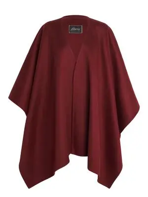 Brioni Cashmere Double-faced Cape - Red