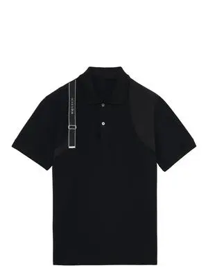 Alexander McQueen Cotton Harness Polo Shirt - Black