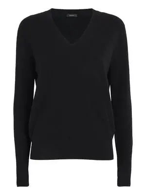 JOSEPH Cashmere V-neck Sweater - Black