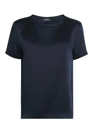 Max Mara Satin T-shirt - Blue