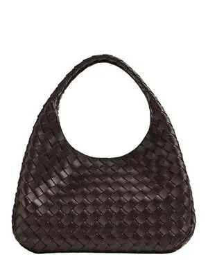 Bottega Veneta Medium Intrecciato Leather Campana Shoulder Bag - Brown