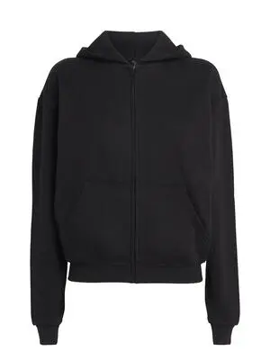 SKIMS Cotton-blend Fleece Classic Hoodie - Black