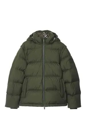 Burberry Detachable-sleeve Puffer Jacket - Grey