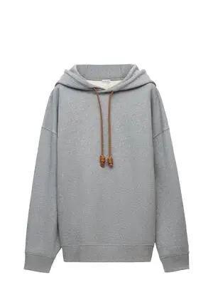 Loewe Cotton-blend Anagram Hoodie - Grey