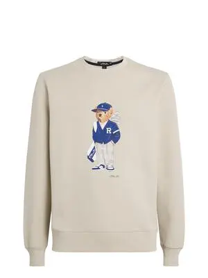 Rlx Ralph Lauren Cotton-blend Performance Polo Bear Sweatshirt - Beige