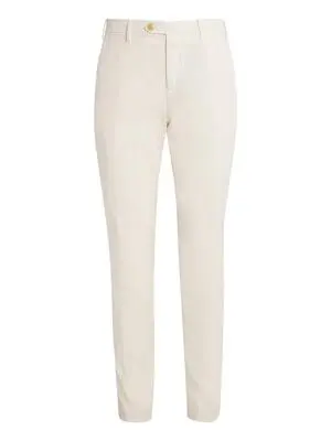 Canali Stretch-cotton Straight Chinos - White