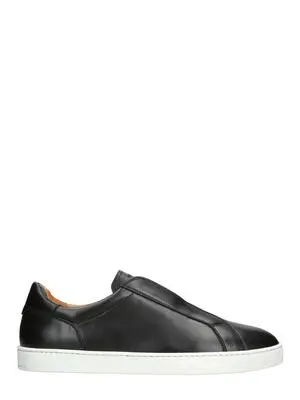 Magnanni Leather Slip-on Sneakers - Black