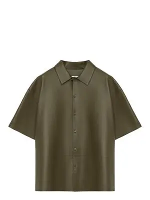 Loewe Leather Short-sleeve Shirt - Green