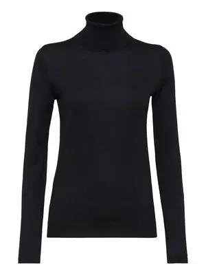 Brunello Cucinelli Cashmere-silk Blend Rollneck Sweater - Black