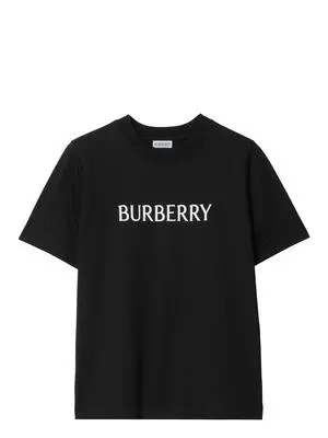 Burberry Cotton Logo T-shirt - Black
