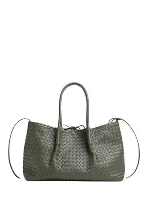 Bottega Veneta Intrecciato Leather Pinacoteca Tote Bag - Green