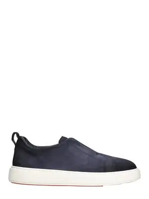 SANTONI Clean Icon Suede Sneakers