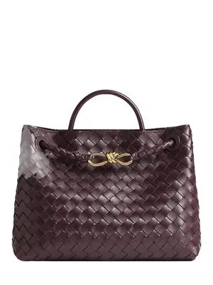Bottega Veneta Small Intrecciato Leather Andiamo Top-handle Bag - Brown