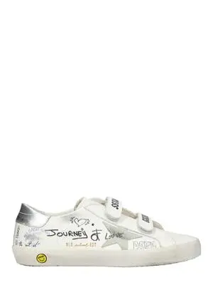 GOLDEN GOOSE Leather Old School Sneakers - White