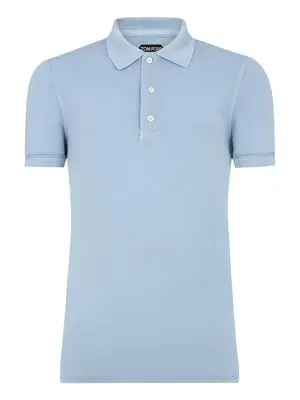 TOM FORD Piquet Polo Shirt - Blue