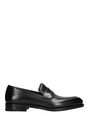 FERRAGAMO Leather Loafers - Black