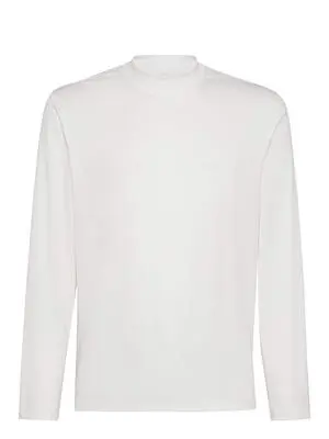 Brunello Cucinelli Cotton High-neck T-shirt - White