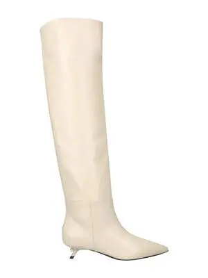 ALEVI MILANO Leather Derby Knee-high Boots - Beige