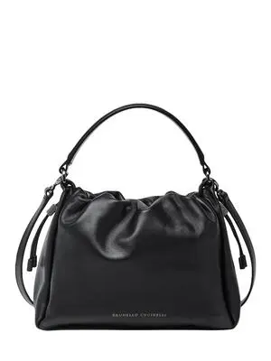Brunello Cucinelli Small Mellow Bucket Bag - Black