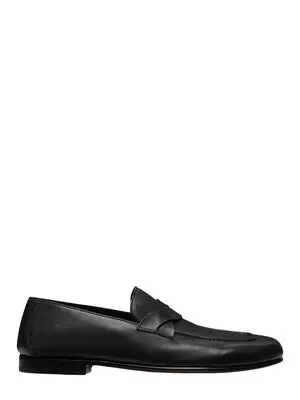 TOM FORD Leather Loafers - Black
