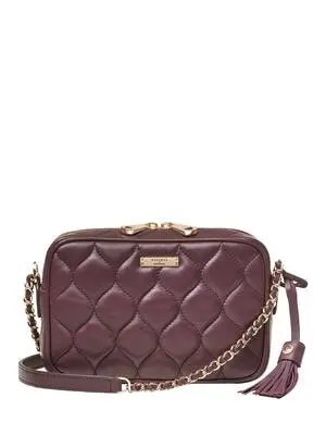 ASPINAL OF LONDON Leather Alice Cross-Body Bag Purple