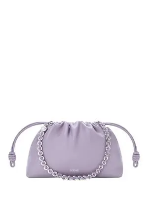 Loewe Medium Leather Flamenco Purse - Purple