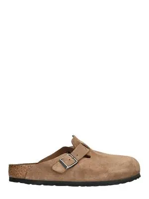 BIRKENSTOCK Suede Boston Clogs - Brown