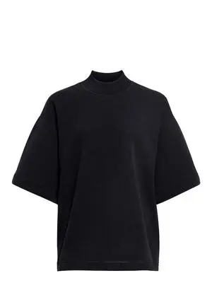 Alaïa Cotton-blend Knit T-shirt - Black