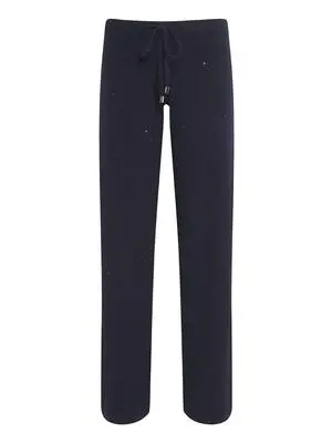 WILLIAM SHARP Cashmere Crystal-embellished Sweatpants - Navy