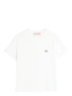 Valentino Garavani Cotton Vlogo T-shirt - Ivory