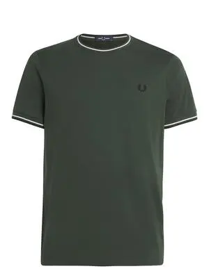 Fred Perry Cotton Twin Tipped T-shirt - Green