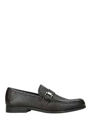 FERRAGAMO Leather Caspian Loafers - Brown