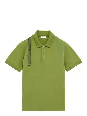 Alexander McQueen Cotton Harness Polo Shirt - Green