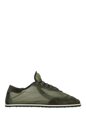 Dear Frances Mesh Lace-up Sneakers - Green
