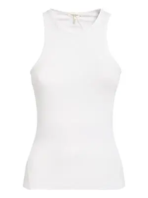 Rag & Bone The Essential Rib Tank Top - White