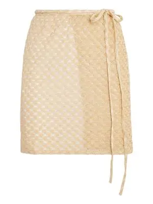 Missoni Metallic Tie Mini Skirt - Gold