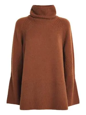 JOSEPH Cashmere Rollneck Sweater - Brown