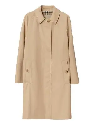 Burberry Gabardine Camden Car Coat - Yellow