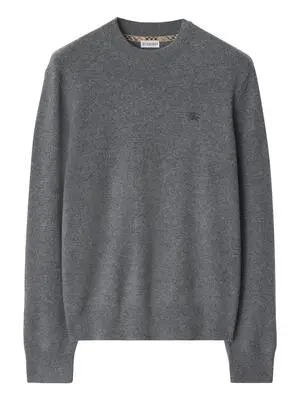 Burberry Cashmere-blend Slim Sweater - Grey