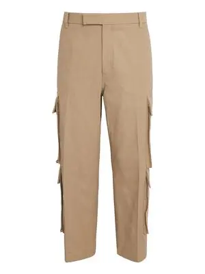 Thom Browne Cotton Cargo Trousers - Beige