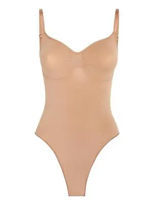 SKIMS Seamless Sculpt Thong Bodysuit - Brown